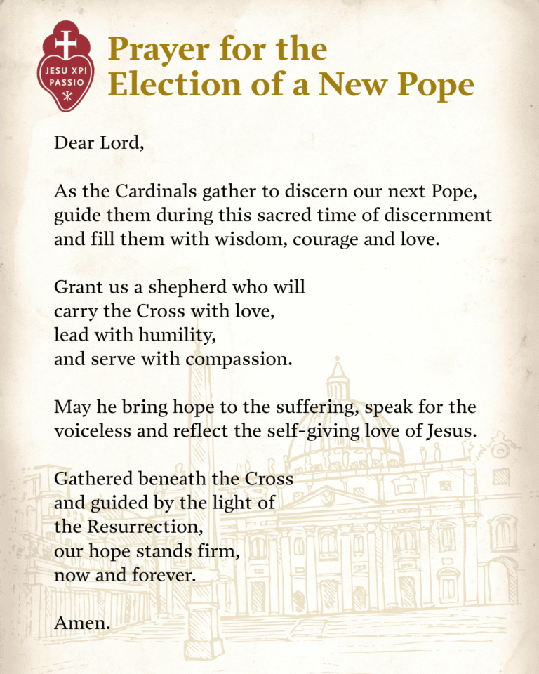 Prayer for the Election of a New Pope – The Passionists of Holy Cross ...